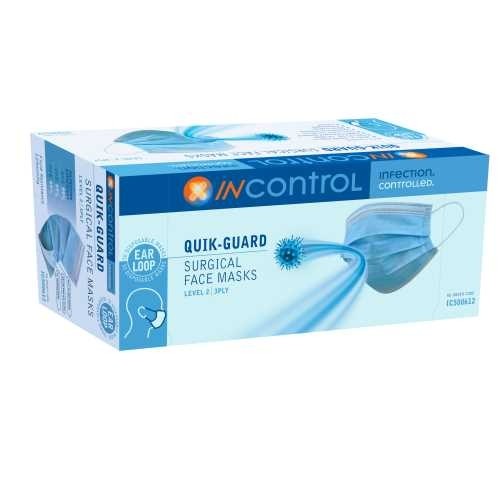InControl Quik Guard | Surgical Masks | Ear Loop Level 2 | 3 ply